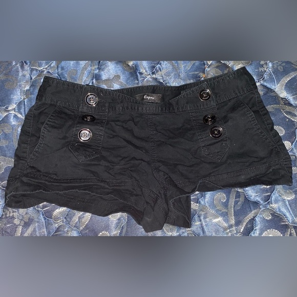 Express | Shorts | Black Express Button Up Shorts | Poshmark